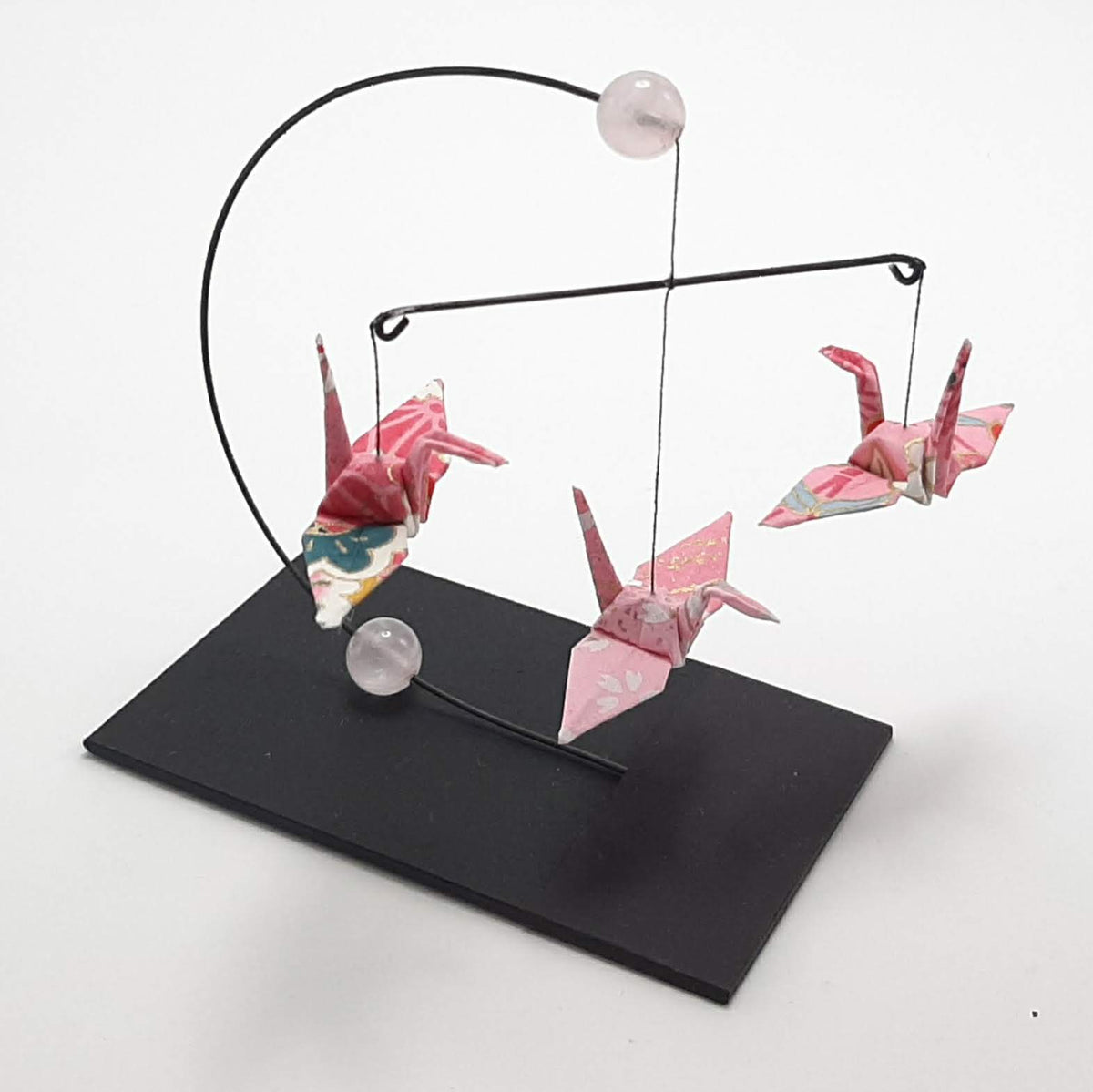 Mini Crane Mobile - Rose Quartz – Japanese Papercraft