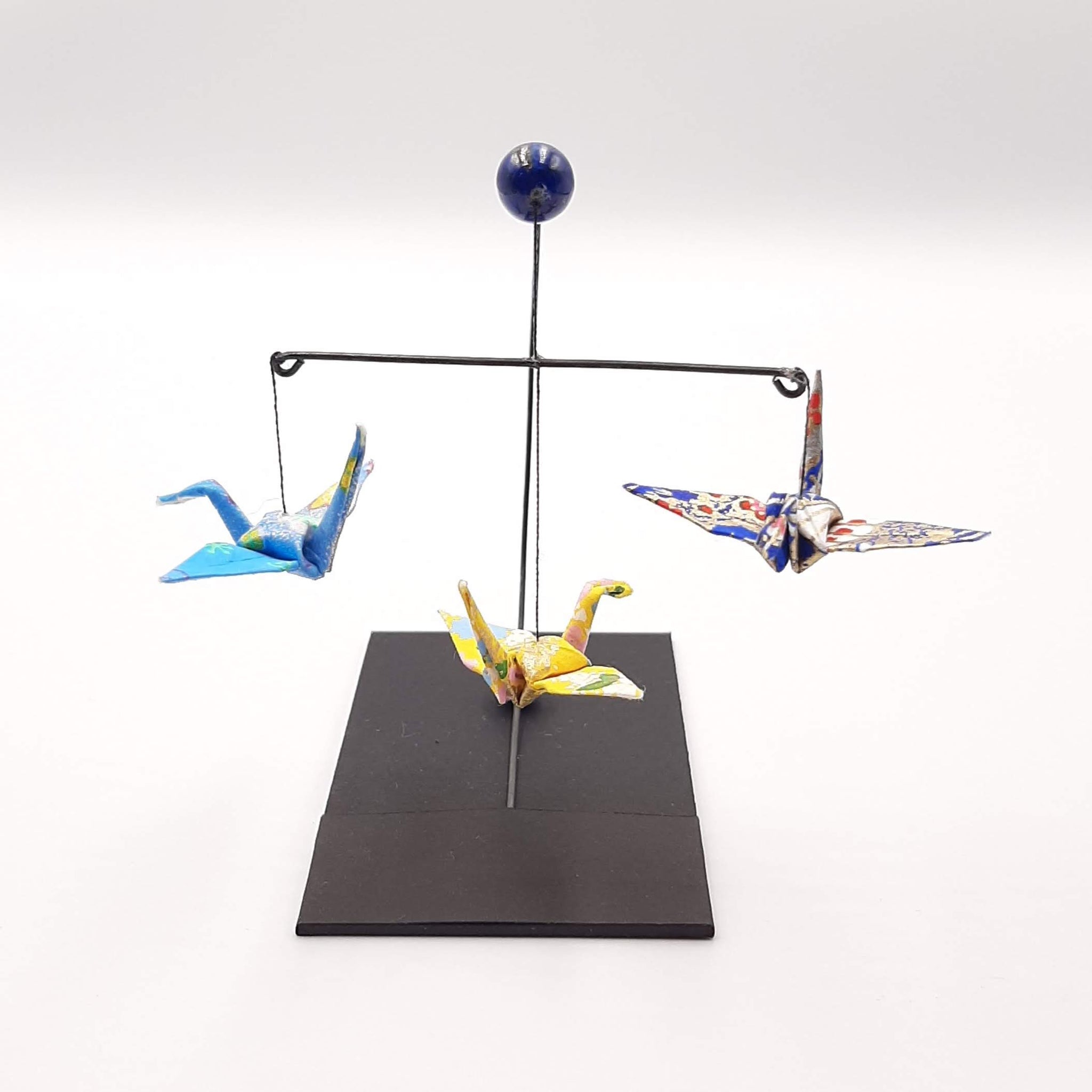 Mini Crane Mobile - Lapis Lazuli – Japanese Papercraft
