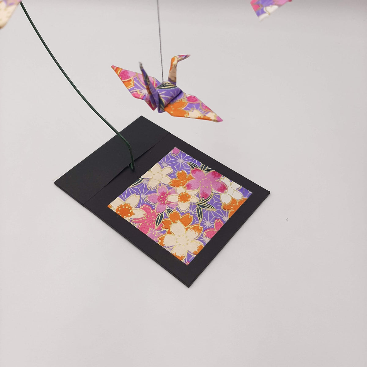 Desktop Origami Crane Mobile - Black – Japanese Papercraft