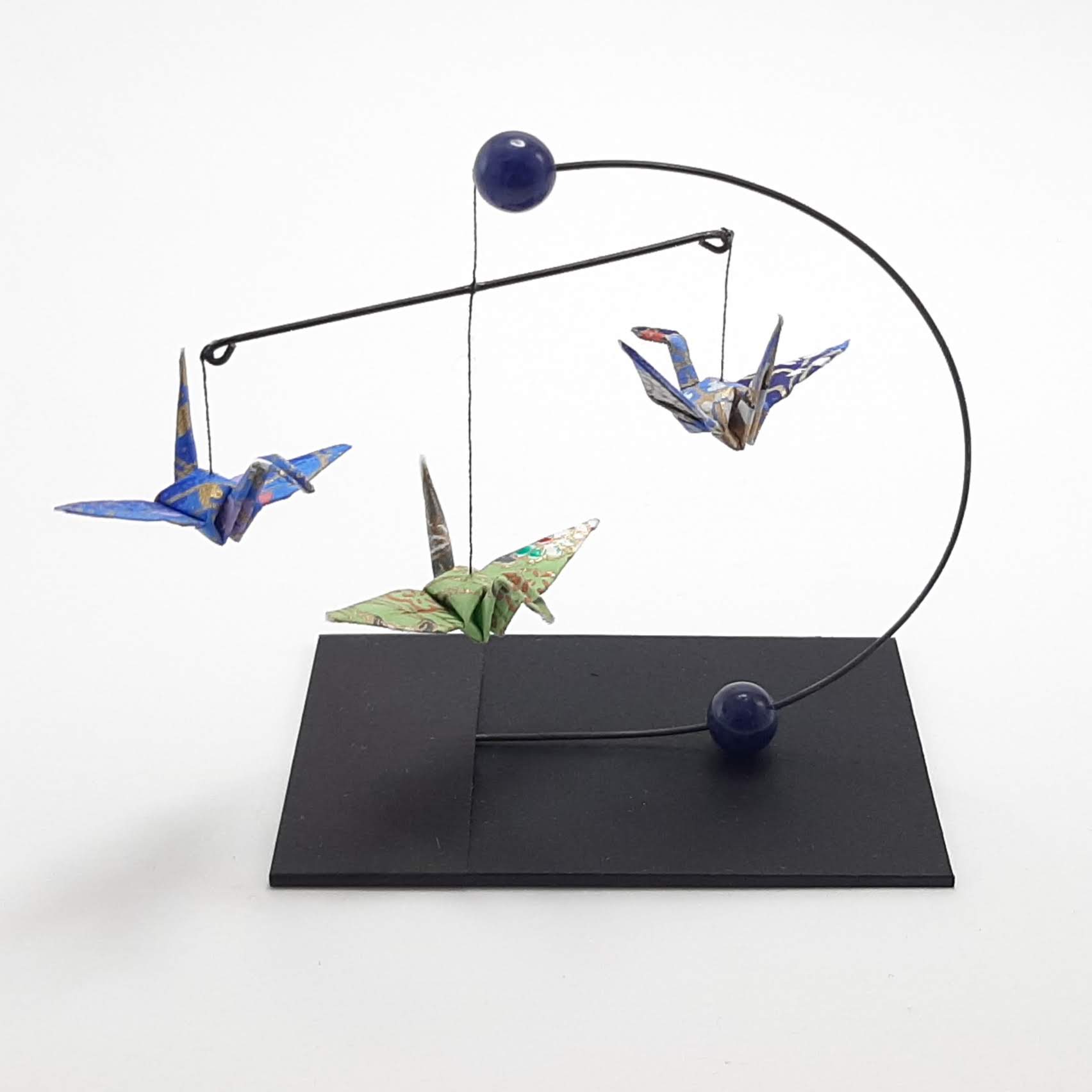 Mini Crane Mobile - Sodalite – Japanese Papercraft